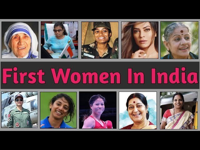 First women in India gk | first female achiever in India | list of ...